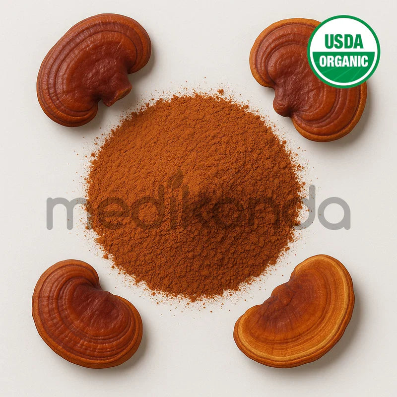 Powdered Reishi Mushroom Powder Order Now in USA – Medikonda Nutrients